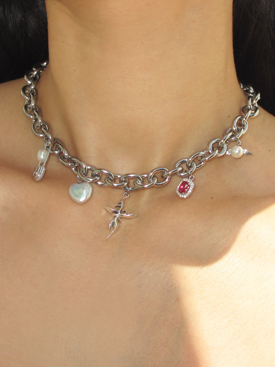 THE SELMA CROSS MULTI CHAIN – Rimor Jewelry